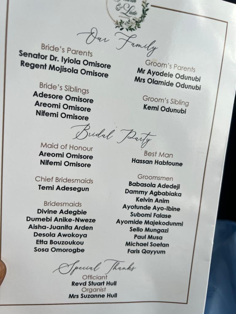 Senator Iyiola Omisore's Daughter Lade Weds Folarin Odunubi In UK (Photos)