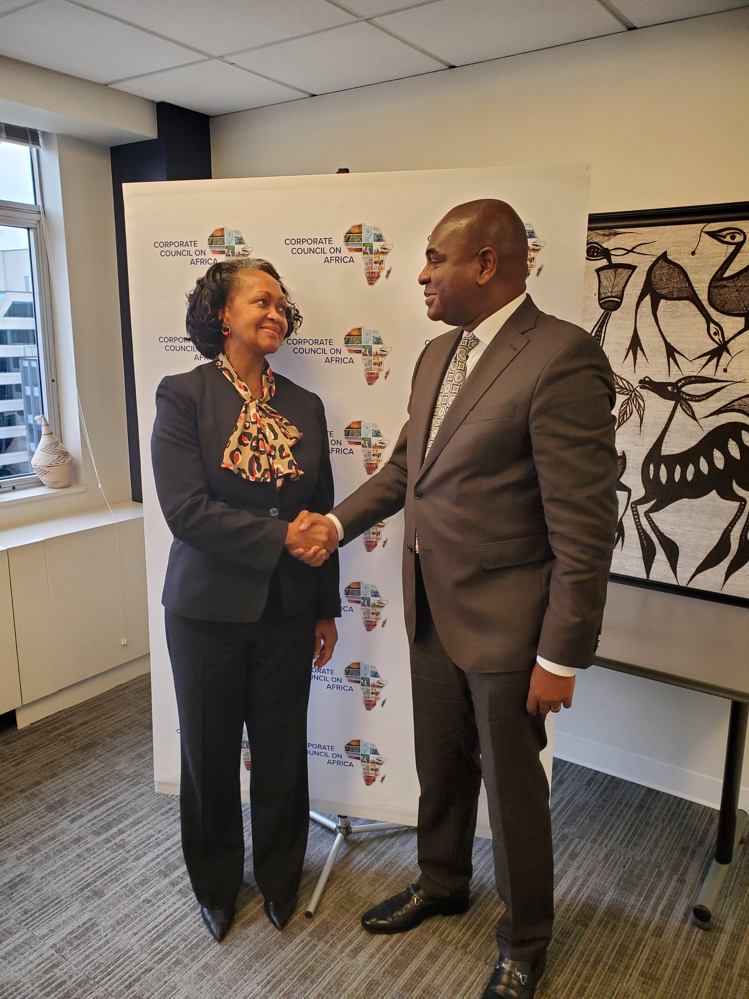 (Photo) Moghalu Meets Lizer U.S. Corporate Council On Africa President, Talks Foreign Investment ...