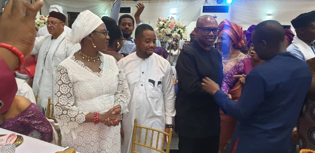 Photos: Peter Obi Attends Prof. Utomi Daughter's Wedding