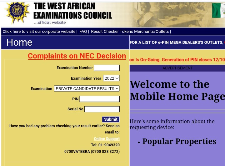 WAEC Checker : How To Check Your Result On Mobile Phone