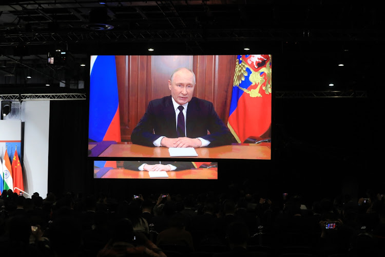 BRICS SUMMIT: Putin Defends Ukraine War, Hails Brics in Speech